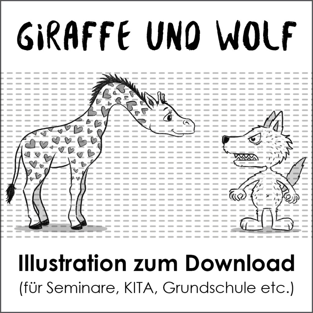 Printable | Giraffe und Wolf A3 zum Selbstausdrucken – LUCKYme!CARO Printable | Giraffe und Wolf A3 zum Selbstausdrucken – LUCKYme!CARO